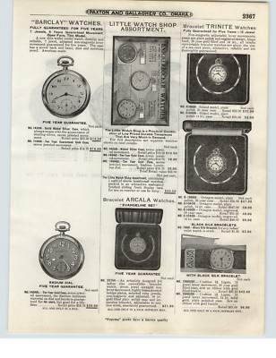 1921 PAPER AD Knickerbocker Store Display Pocket Watch Case Cabinet ...