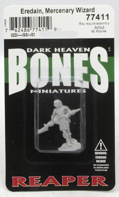 Reaper 77411 Eredain Mercenary Wizard (Bones) Human Mage Necromancer ...