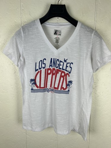 Los Angeles Clippers Shirt Women's Extra Large White Graphic V Neck ...
