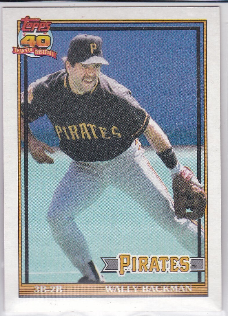 M) 1991 Topps Baseball Trading Card - Wally Backman #722 | eBay