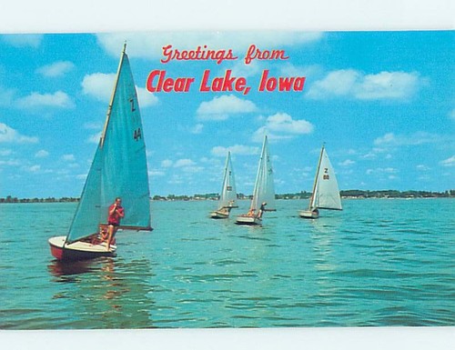 Unused Pre-1980 SAILBOATS ON LAKE Clear Lake Iowa IA F3022 | eBay