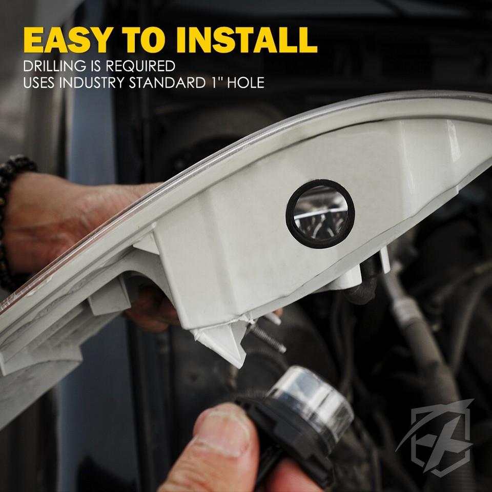 Xprite 6X Amber Headlight Hideaway Strobe Light Kit LED Emergency ...