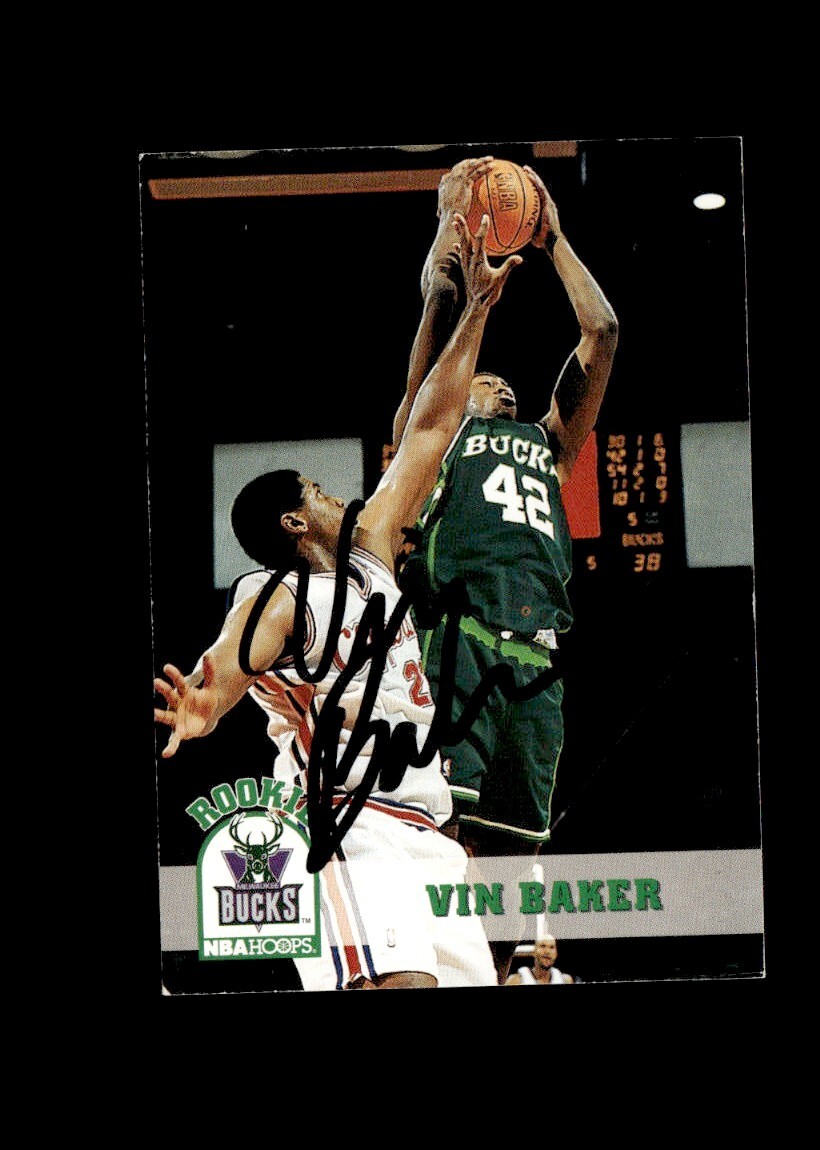 Vin Baker 1993-94 NBA Hoops Bucks authentic autographed card | eBay