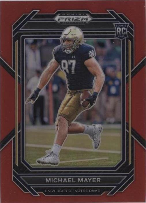 2023 Panini Prizm Draft Picks - Michael Mayer #155 Red Prizm /299 (RC ...