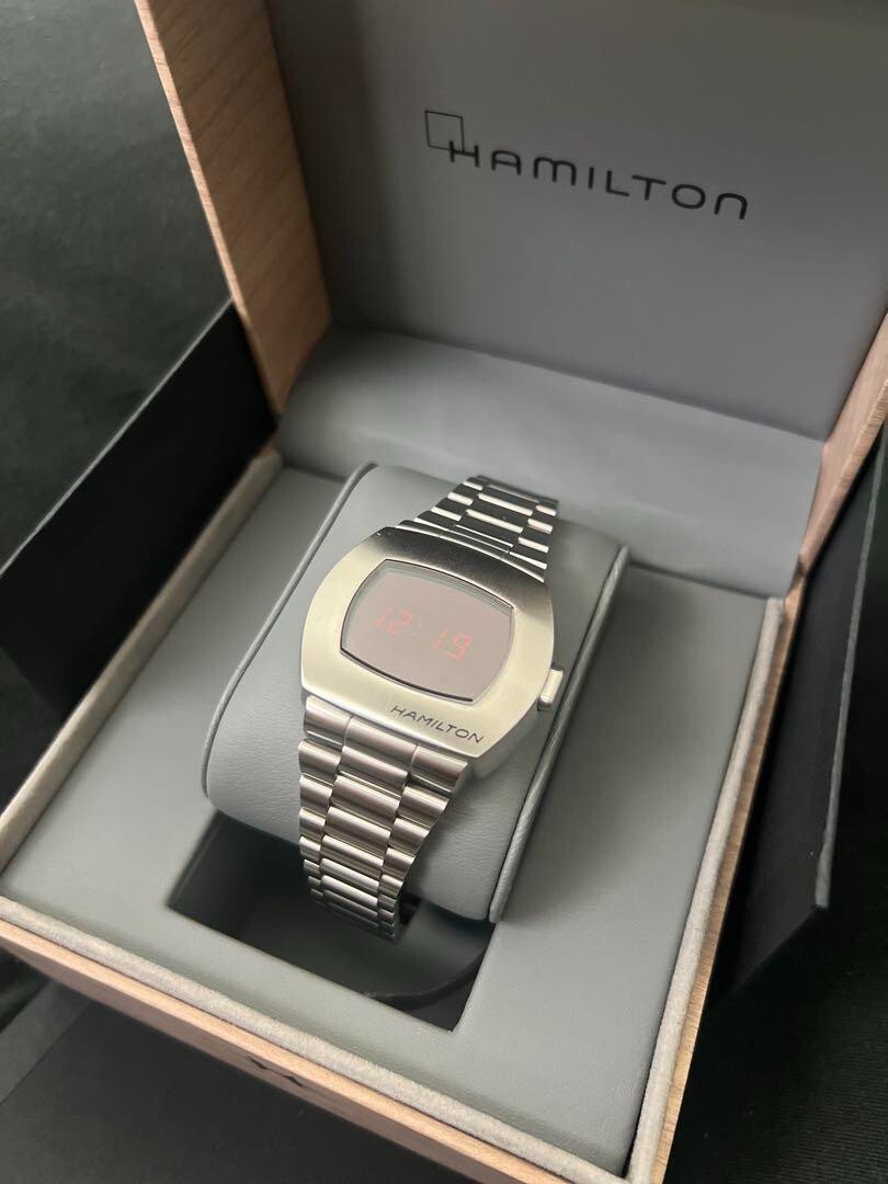 Hamilton Watch AMERICAN CLASSIC PSR Digital Quartzt Working Stainless ...