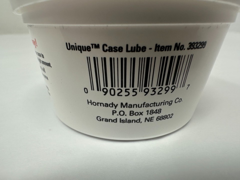New 4 Oz. Tub Of Hornady Unique Case Lube 393299 FAST FREE SHIPPING ...