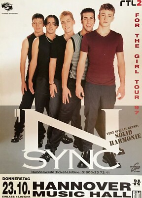 N'SYNC 1997 HANNOVER - orig. Concert Poster -- Konzert Plakat - DIN A1 ...