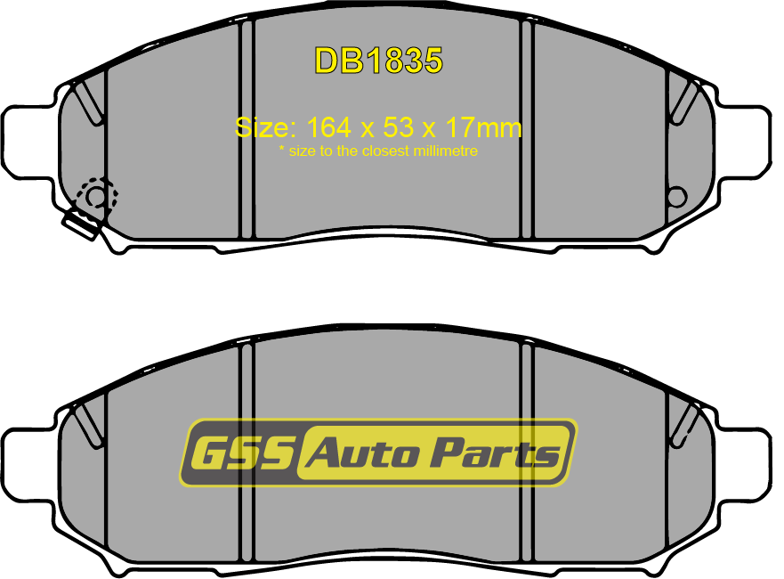DBA Front Street Series Brake Pads DB1835SS DB1835 fits Navara D40, Pathfinder | eBay