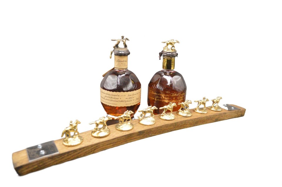 Blanton's Bourbon Cork Display Solid Oak with Metal, Blantons, Barrel ...