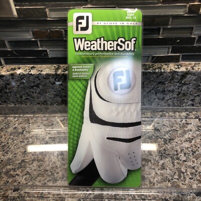 Footjoy FJ Weathersof Men's Golf Glove NEW White RIGHT HAND MED - LRG | eBay