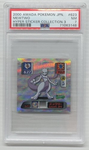 2000 Amada Pokemon Japanese Mewtwo Hyper Sticker Collection 3 #623 PSA ...