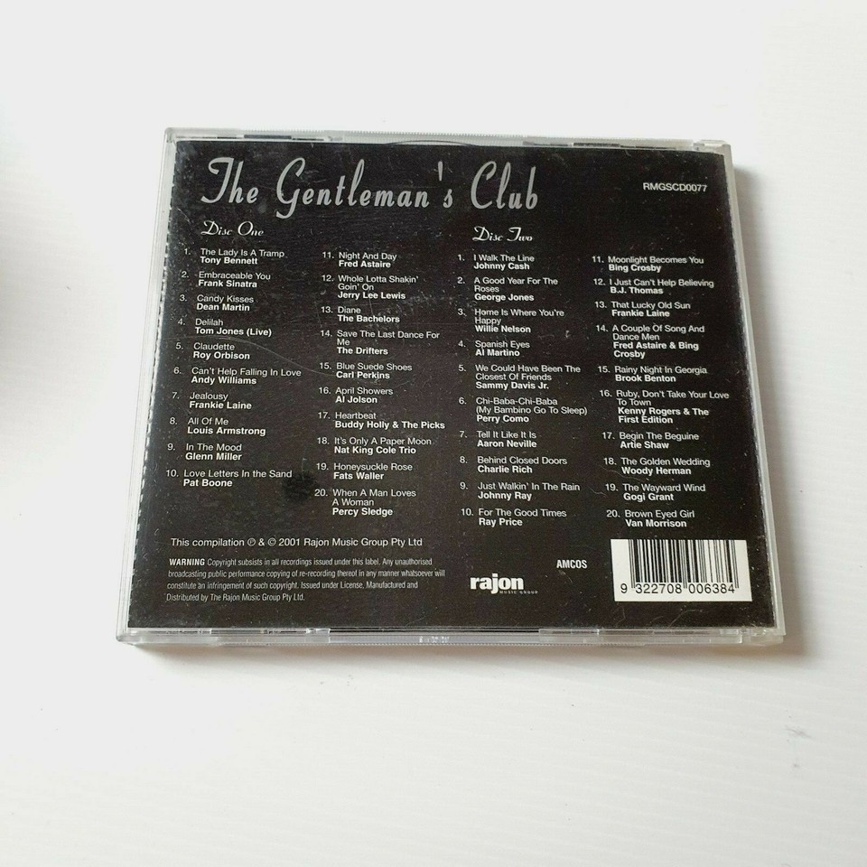 The Gentleman's Club Compilation Tom Jones, Frank Sinatra, T Bennett ...