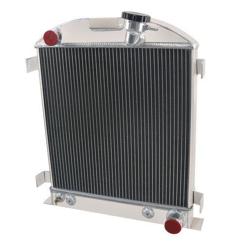 3 Row Aluminum Radiator For Ford Model A LOWBOY 3" Chopped Chevy V8 ...