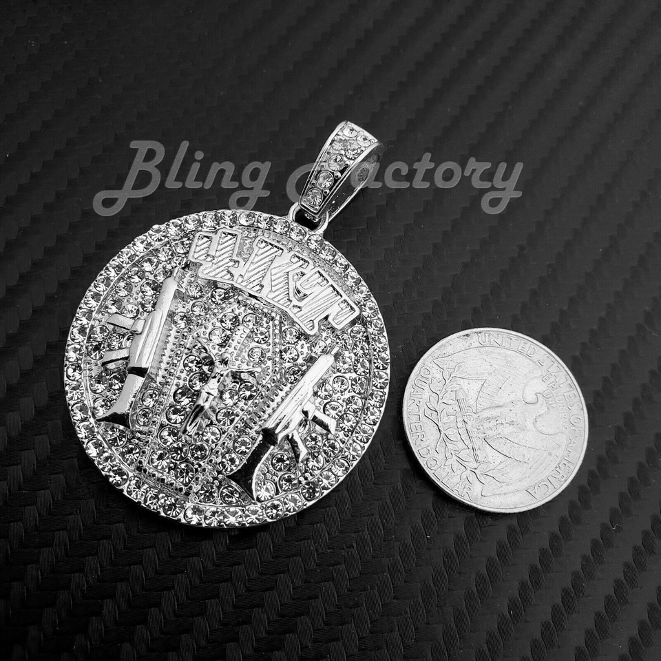 Hip Hop NBA YoungBoy 4KT Icy Pendant & 18" 20" 24" Cuban Rope Box Chain ...