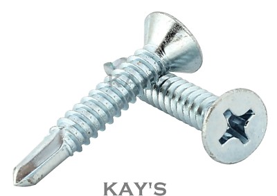COUNTERSUNK SELF DRILLING SCREWS TEK METAL FIXING WINDOWS ROOFING ZINC ...