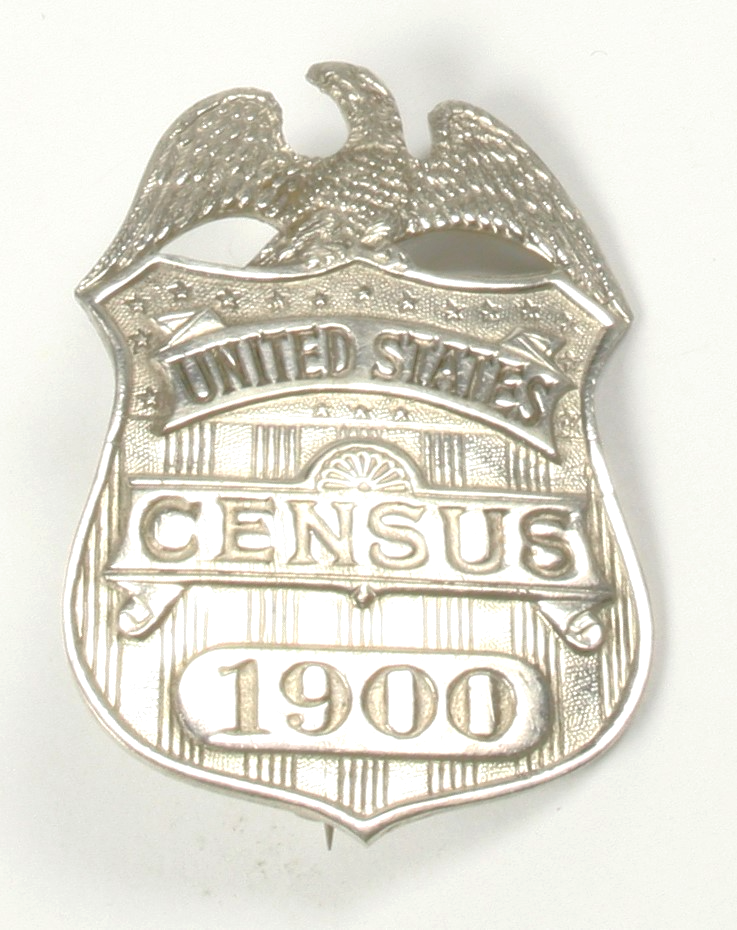 1900 VINTAGE UNITED STATES CENSUS TAKER BADGE PINBACK PIN EMPLOYEE ...