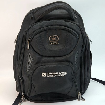 Ogio Logo Backpack Black 17” Laptop Carry Bag School Large Zip READ | eBay