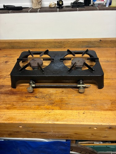 Foker Cast Iron Double Gas Burner | eBay UK