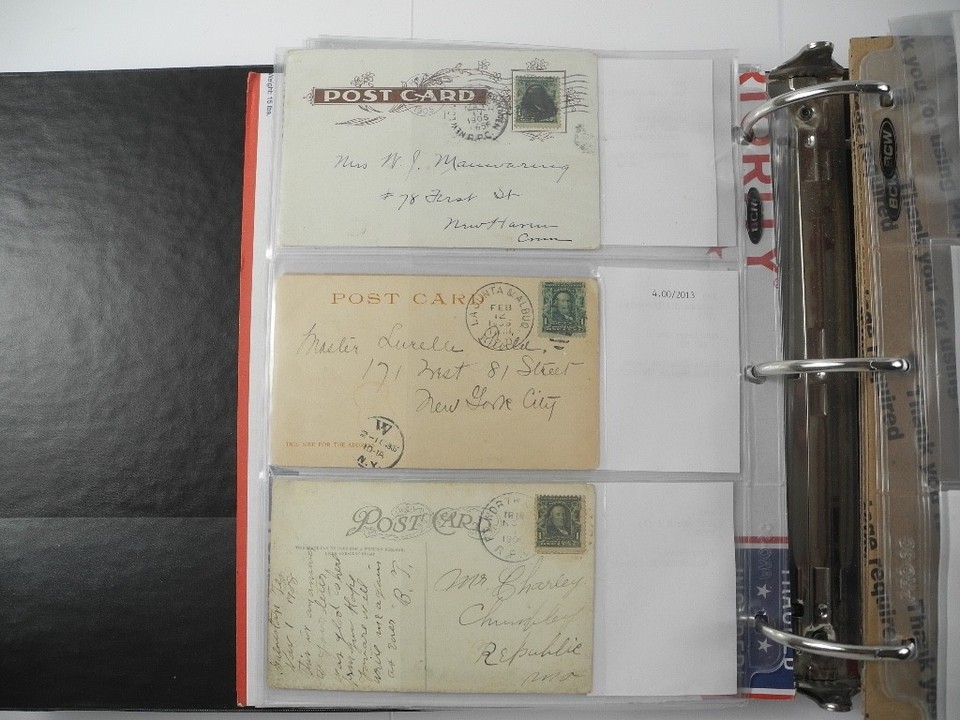 POSTCARDS, POSTAL CARDS, Amazing Vintage assortment in a large binder ...