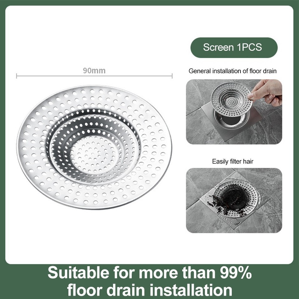 Stainless Steel Hair Catcher Drain Cover for Efficient Water Flow in ...
