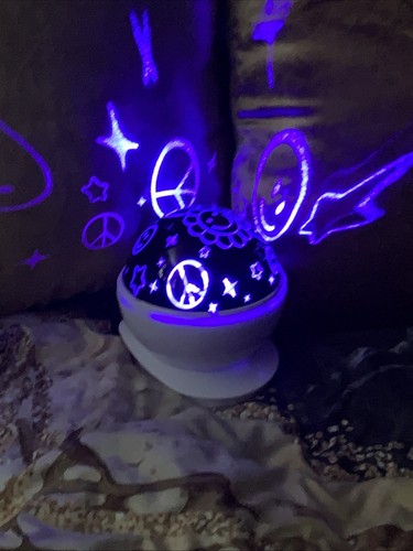 🔥Multi-Color LED Light Projector: PEACE & Smile😊 Rotating Lights NEW | eBay