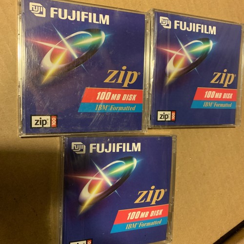 2 - FUJIFILM ZIP 100MB DISC IBM FORMATTED ZIP 100 DISCS -Sealed. One ...