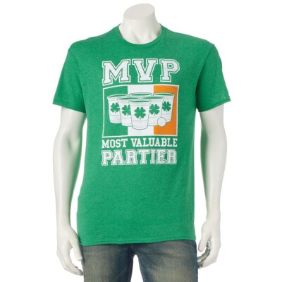 MVP Most Valuable Partier Men's T Shirt NWT St Patrick's Day Size 2XL ...