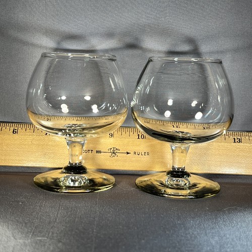 Brandy/Cognac Small Clear Glasses Snifter Set of 2 Perfect 2-3-1 | eBay