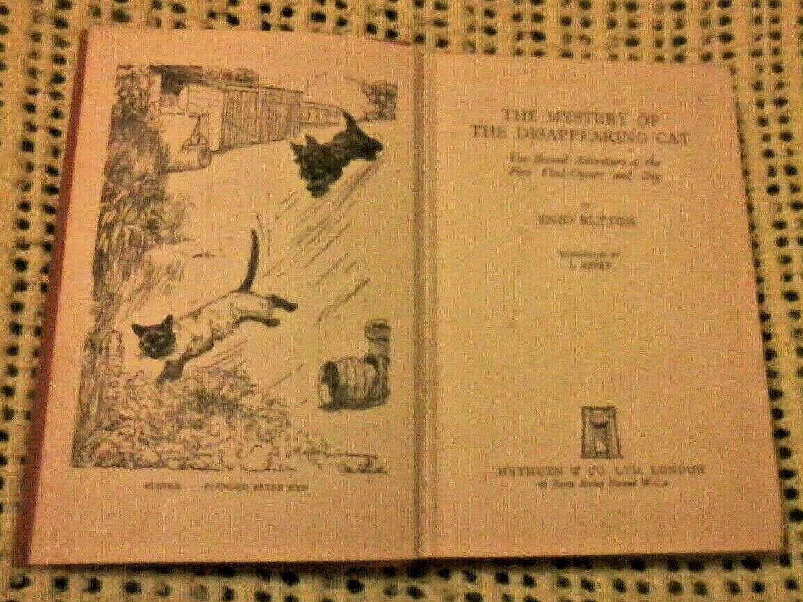 ENID BLYTON BOOK THE MYSTERY OF THE DISAPPEARING CAT 1955 METHUEN & CO ...