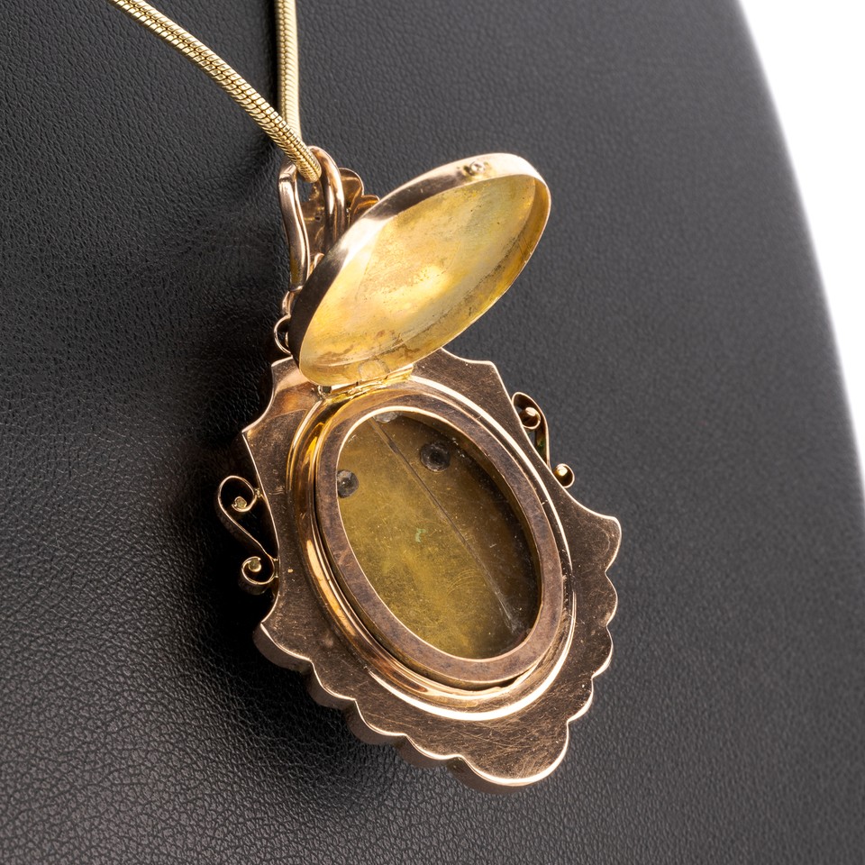 Antikes Medaillon (585er Gold) mit Saatperlen | eBay.de