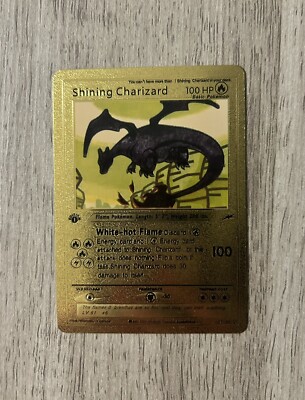 1995-2000 Golden Shining Charizard RARE Pokémon 107/105 | eBay