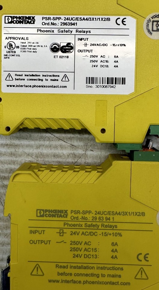 1114 PHOENIX CONTACT 2963941 PSR-SPP-24UC/ESA4/3X1/1X2/Bm 30 Days ...