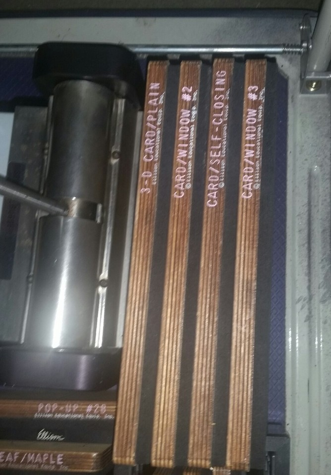 Vintage ELLISON EMBOSSING EDUCATIONAL MACHINE SureDie 25 Blocks Used ...