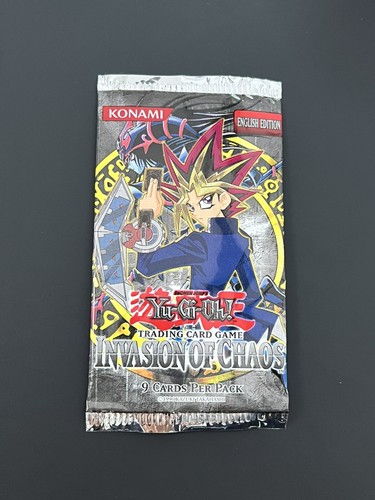 Yu Gi Oh Booster Pack Invasion of Chaos x Vintage Empty Blank Eng Bag ...