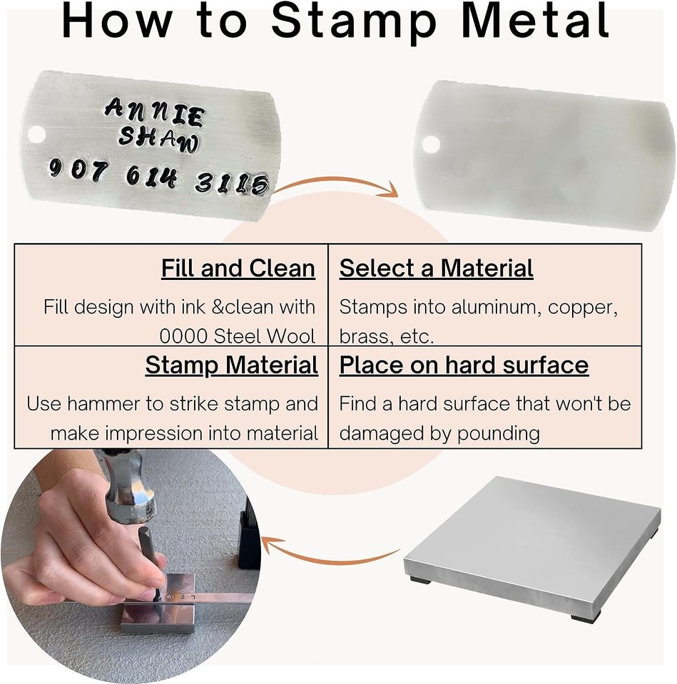 Metal Stamps for Jewelry Stamping Kit Metal Stamping Kit VIN Number ...