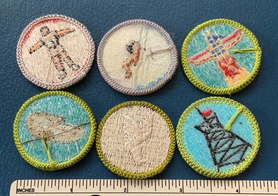 6 Vintage BOY SCOUTS OF AMERICA Merit Badge PATCHES BSA Sash Camp Award ...