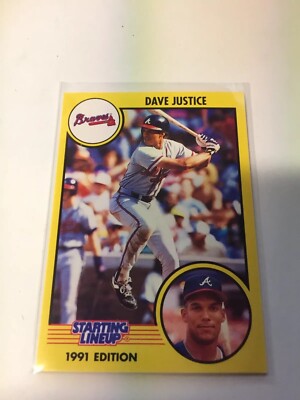 1991 Starting Line Up David Justice Card **09179 | eBay