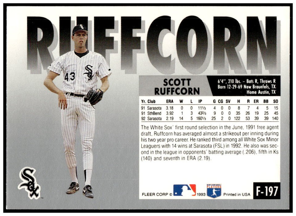 1993 Fleer Final Edition #F-197 Scott Ruffcorn Near mint or better | eBay