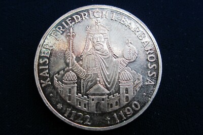 Germany 10 Mark Silver Coin Germany 1990 Kaiser Barbarossa Silver Coin ...