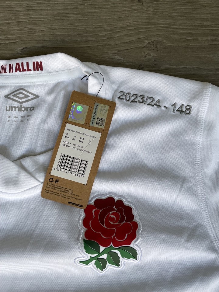 England Rugby Red Roses Signed Shirt & Rugby Ball + Certificate (COA ...