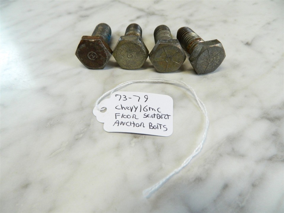 73-79 seat belt anchor floor BOLTS 1 5/8 Chevy GMC truck Sierra ...