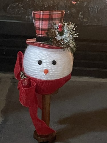 Snowman Head Attached To Vintage Thread Spool. Handcrafted. Christmas ...