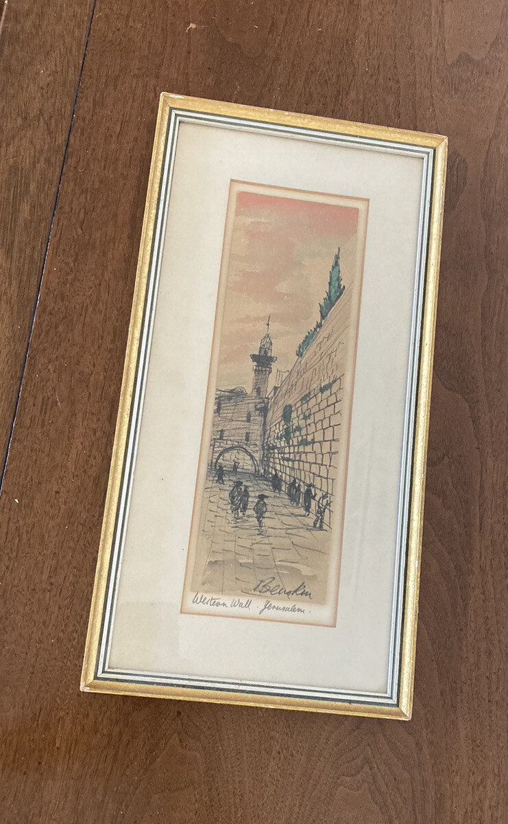 Western Wall Jerusalem Pencil Drawing Aka The Wailing Wall Weeping Wall ...