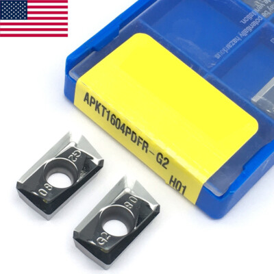 10PCS APKT Carbide milling inserts Cutter for Aluminum APKT1604PDFR-G2 ...