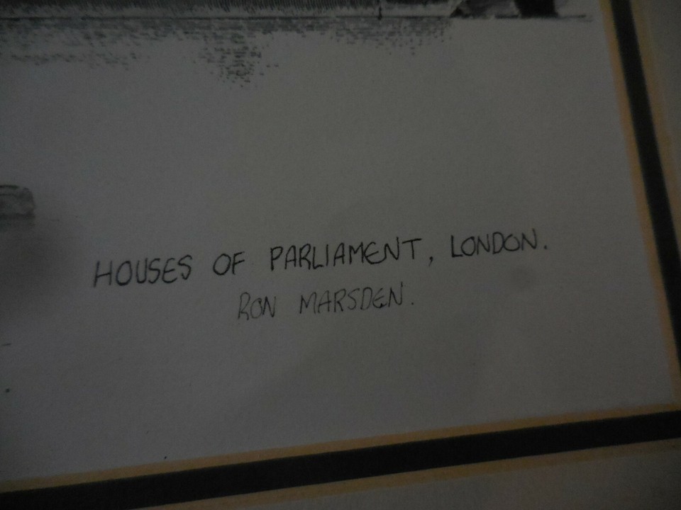 Five Vintage Lithograph of Different London Structures by Ron Marsden ...