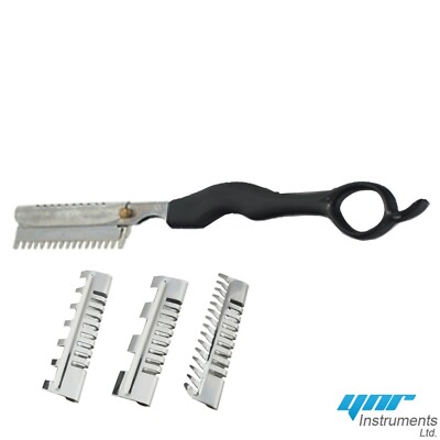 YNR Pro Hair Shaper Thinning Layer Hair Cutting Razor Comb Razor BL +3 ...