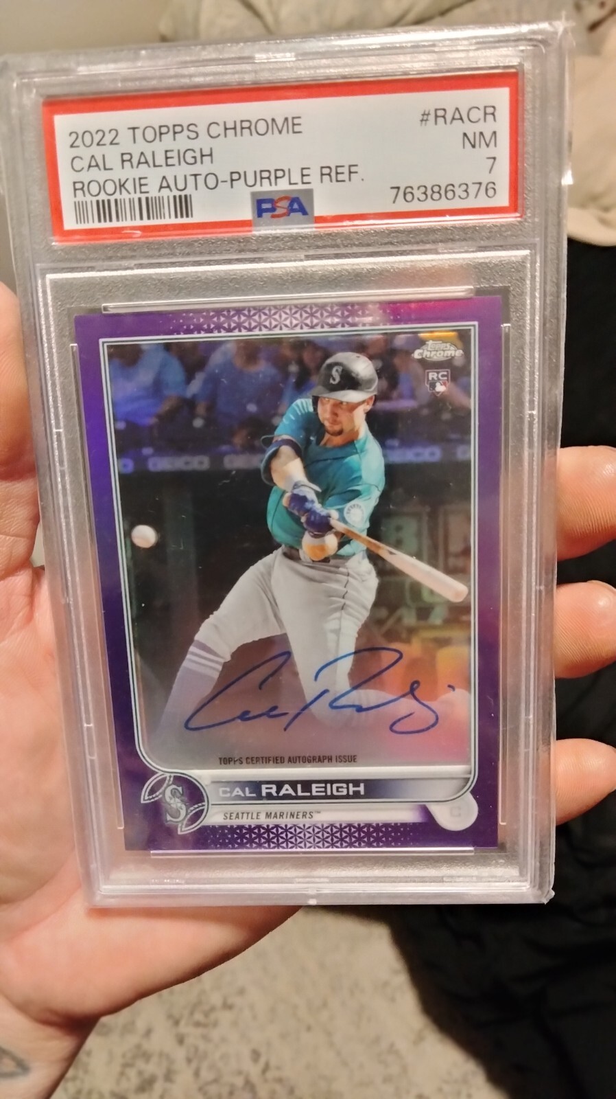 2022 Topps Chrome - Rookie Autographs Purple Re #RA-CR Cal Raleigh /250 ...