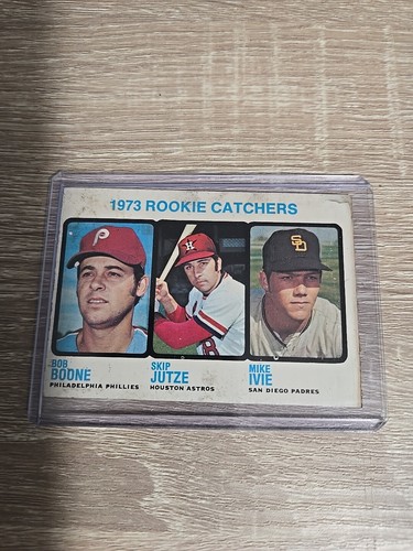1973 Topps - High # #613 Bob Boone, Mike Ivie, Skip Jutze (RC) Rough ...