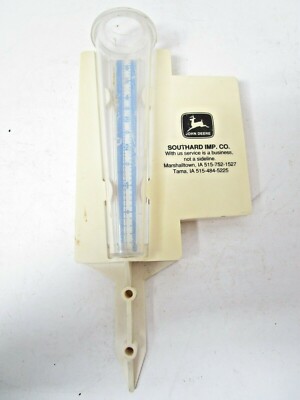 Vintage Rain Gauge John Deere JD Southard Implement Marshalltown Iowa ...