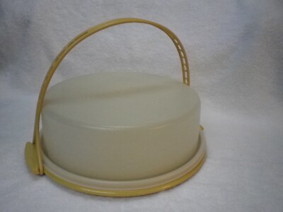 Vintage Tupperware Pie Cake Keeper Taker Carrier 719-2 lid 720-2 Strap ...